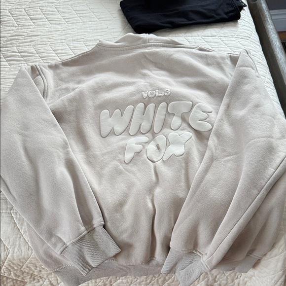 White Fox Boutique | Tops | White Fox Beigewhite Hoodie | Poshmark